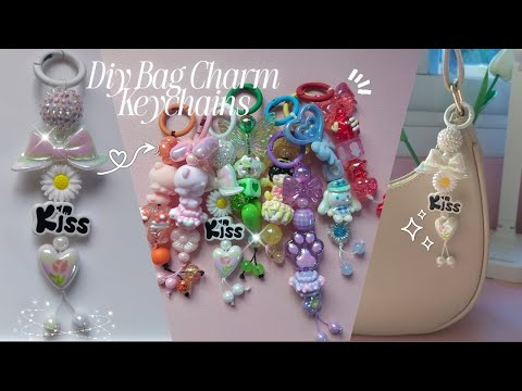 DIY Bag Charm Keychains | Keychain Ideas for beginners✨ Easy Tutorial