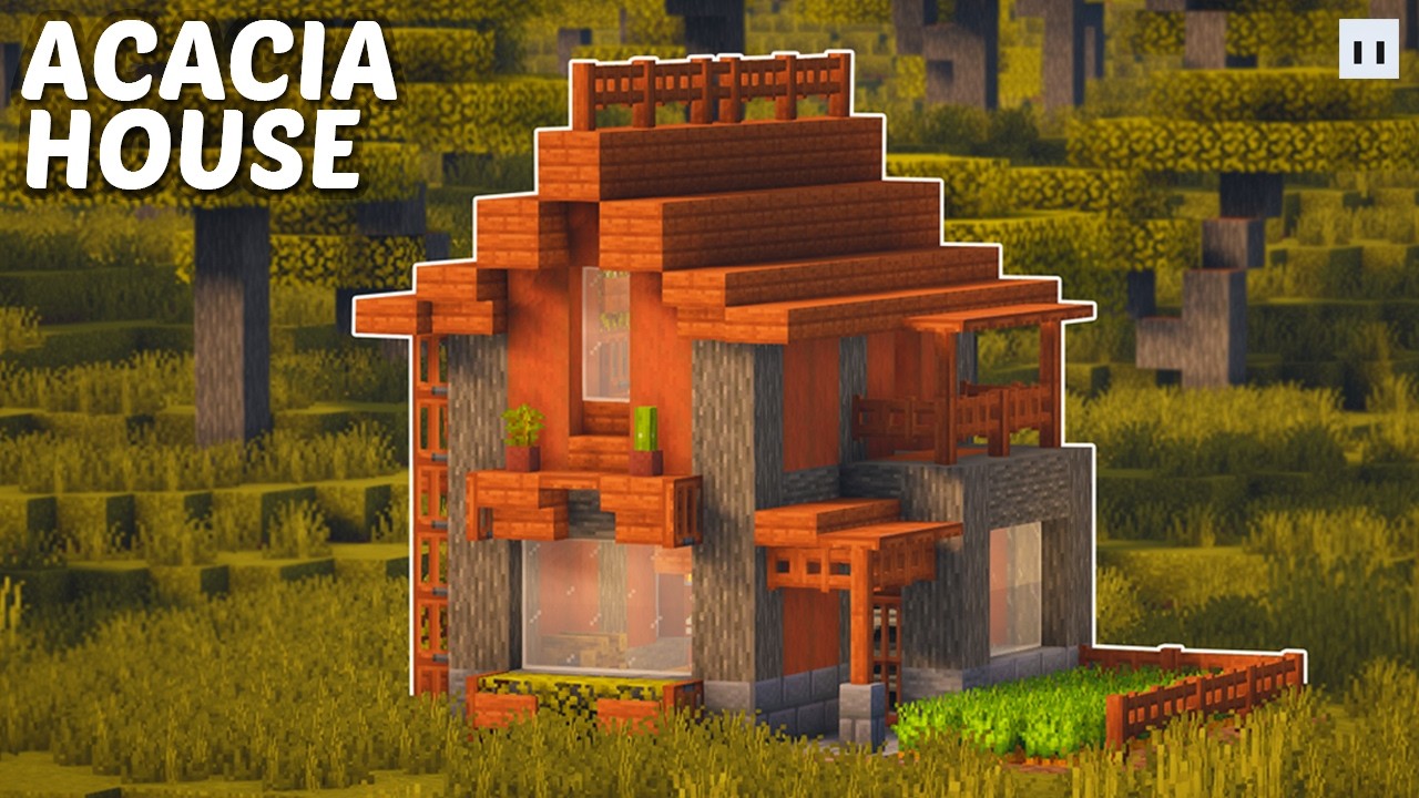 Minecraft : How to Build a Starter Acacia House | Small & Easy ...