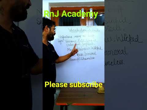 Nefarious And It's Advanced Vocabulary Words Synonyms #dineshsir #rnj #vocabulary #learnenglish