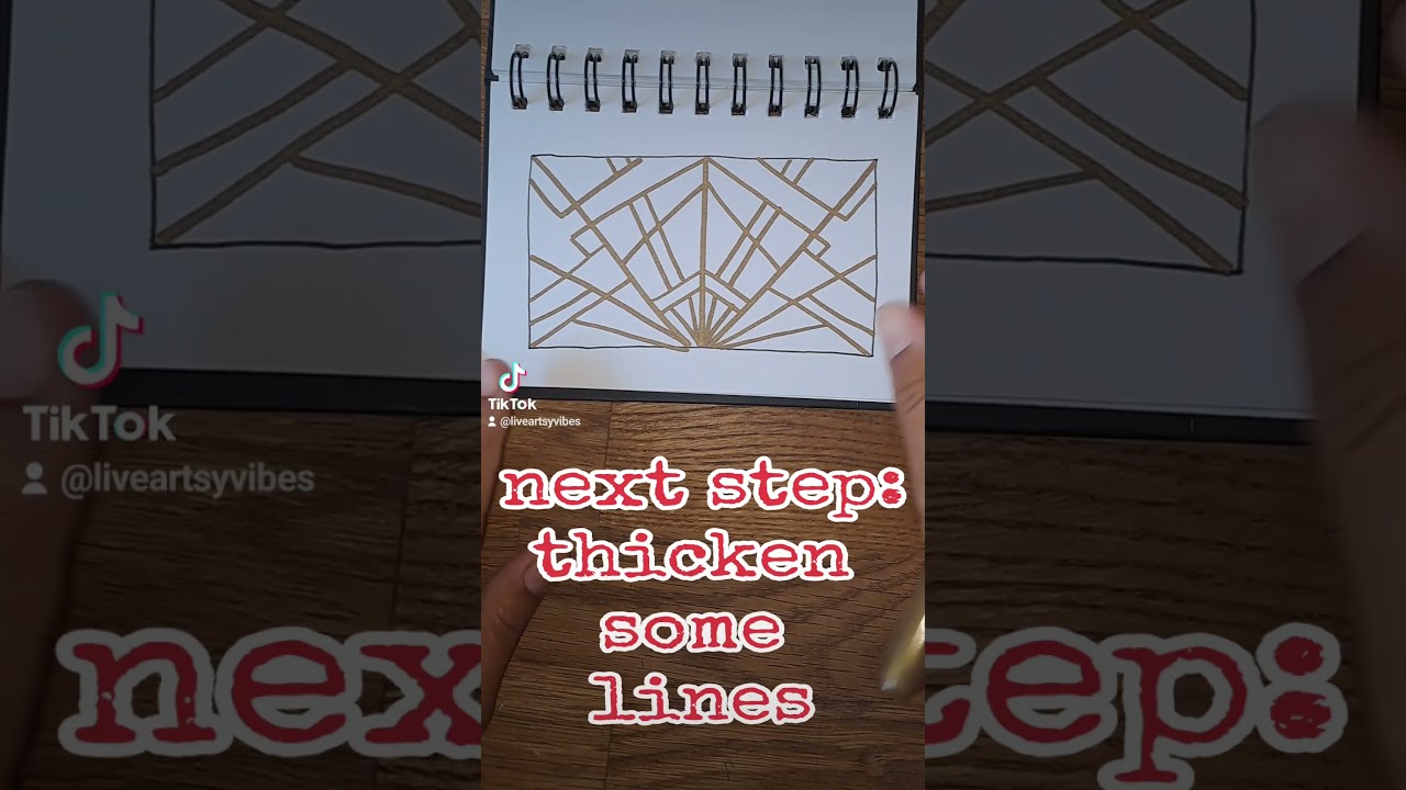 line art - Easy pattern drawing, art Deco panel #arttherapy #lineart #easypattern #linedrawing