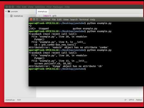 PyGtk Tutorial - Combobox