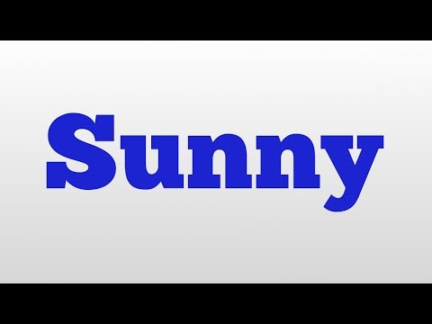 Sunny meaning and pronunciation