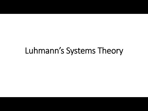 Luhmann’s Systems Theory – An (Un?)Educated Guess