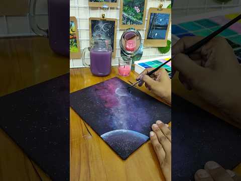Galaxy painting β¨π. #shortsviral #aesthetic #artshorts #art #gouache #painting #galaxy
