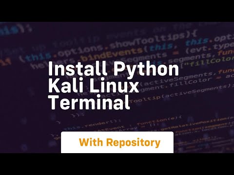 install python kali linux terminal