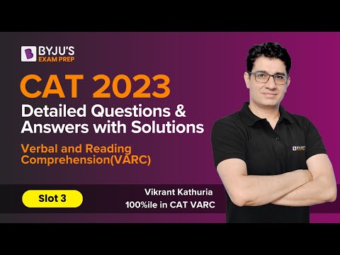 CAT 2023 Answer Key (Slot 3 | VARC) | Detailed CAT 2023 Question & Answer with Solution | BYJU'S CAT
