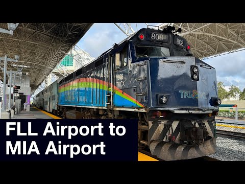 Tri Rail, Train ride from Fort Lauderdale International Airport FLL to Miami International Airport