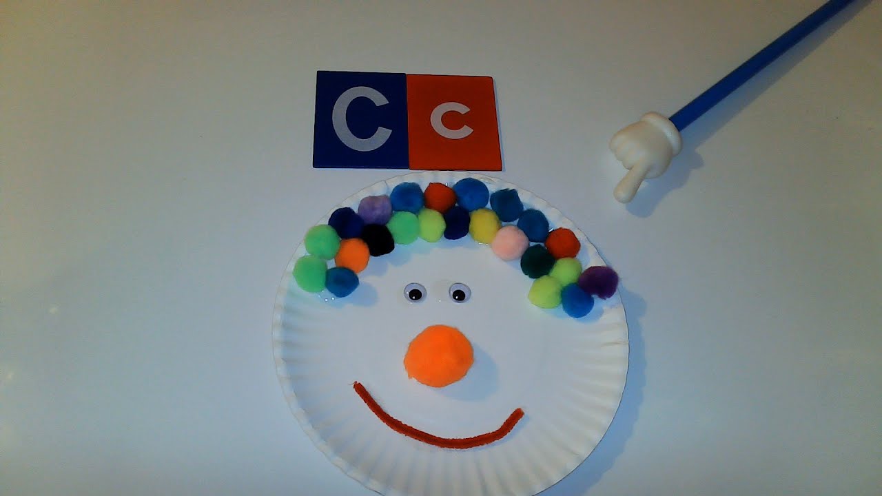 Let's Create A Paper Plate Clown! (The Letter C)