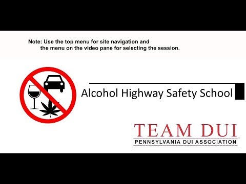 Course Introduction and DUI Counter Measures; 1 of 2 Sessions