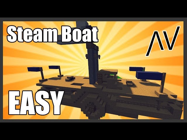Minecraft Steamboat [YouTube Build Tutorial] Minecraft Map