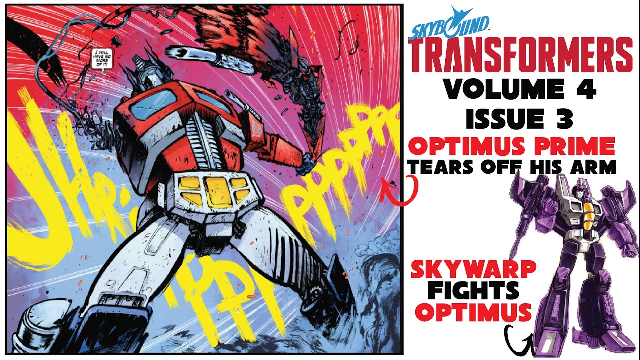 Optimus Prime  Battles Skywarp Transformers Volume 4 Issue 3 Skybound Comic Book Summary