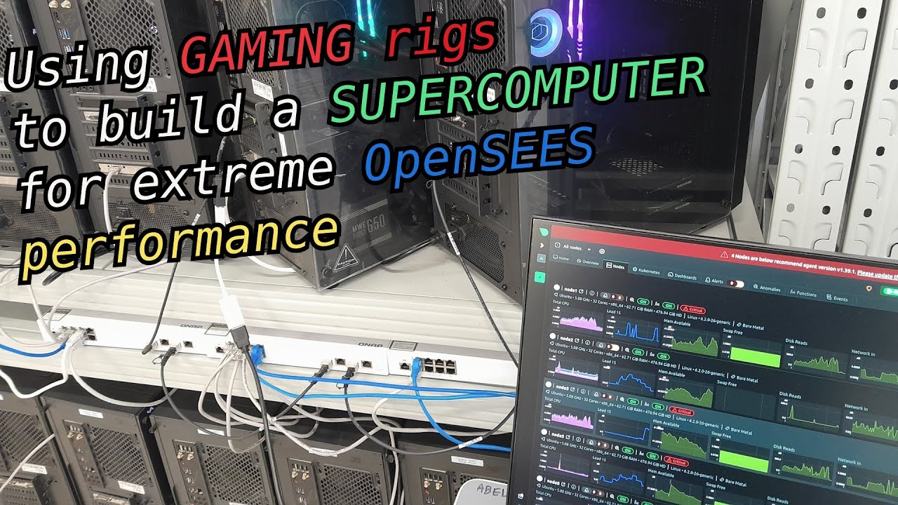 Building the Ultimate OpenSees Rig: HPC Cluster SUPERCOMPUTER  Using Gaming Workstations!