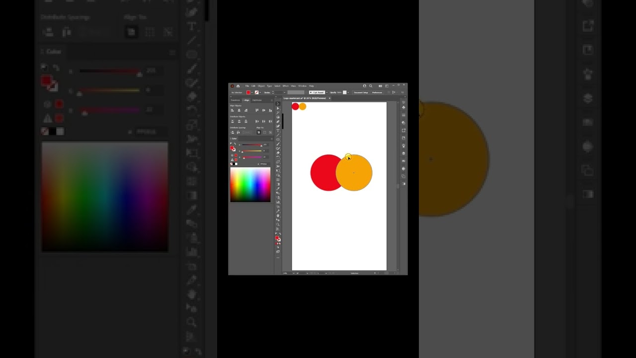 Tutorial Logo MasterCard #shorts #logo #vector #brand #illustrator
