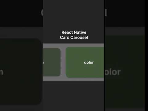 Horizontal Card Swipe View in React Native (Preview)