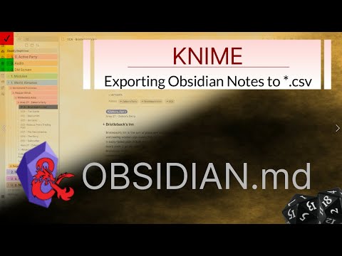Obsidian - Exporting Notes to *.csv using KNIME