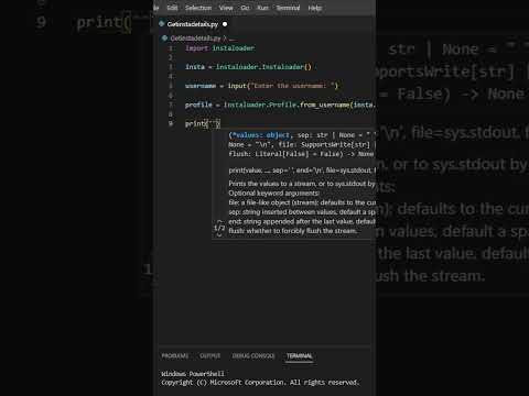 Get Instagram Profile Details With Python 😮 #python