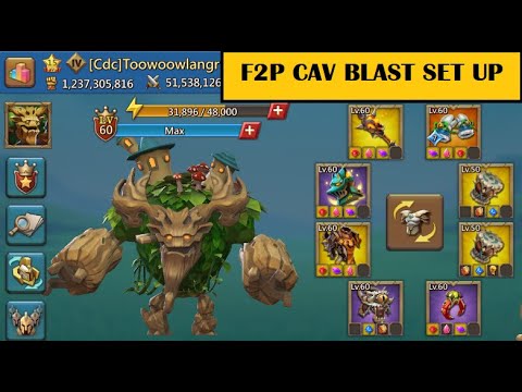 Lords Mobile - CAV BLAST SET UP - F2P guide for optimized gears, heroes and familiars