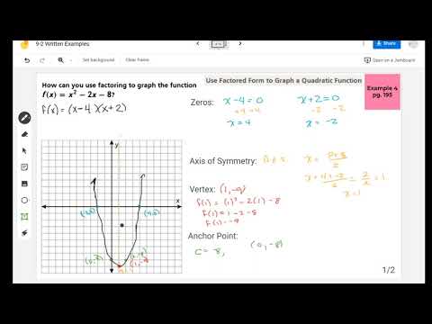Use Factored Form to Graph a Quadratic Function