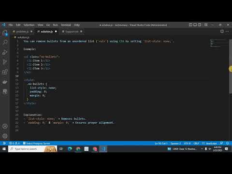 How to Remove Bullets from an Unordered List in HTML & CSS