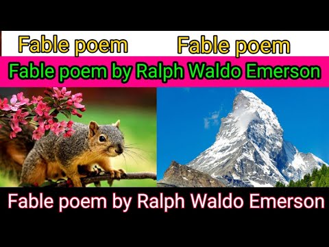 ||Fable poem|| Fable poem by Ralph Waldo Emerson ||Fable poem||