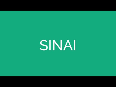 How To Pronounce Sinai
