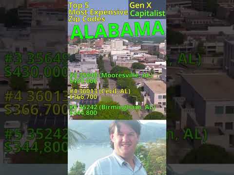 Top 5 Most Expensive ALABAMA Home areas by zip code.
