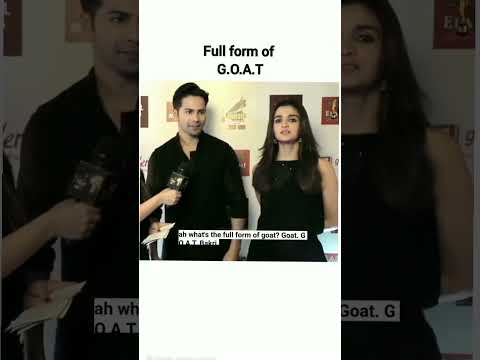 What Is Full Form Of Goat |#funnyshorts |#varundhawan |