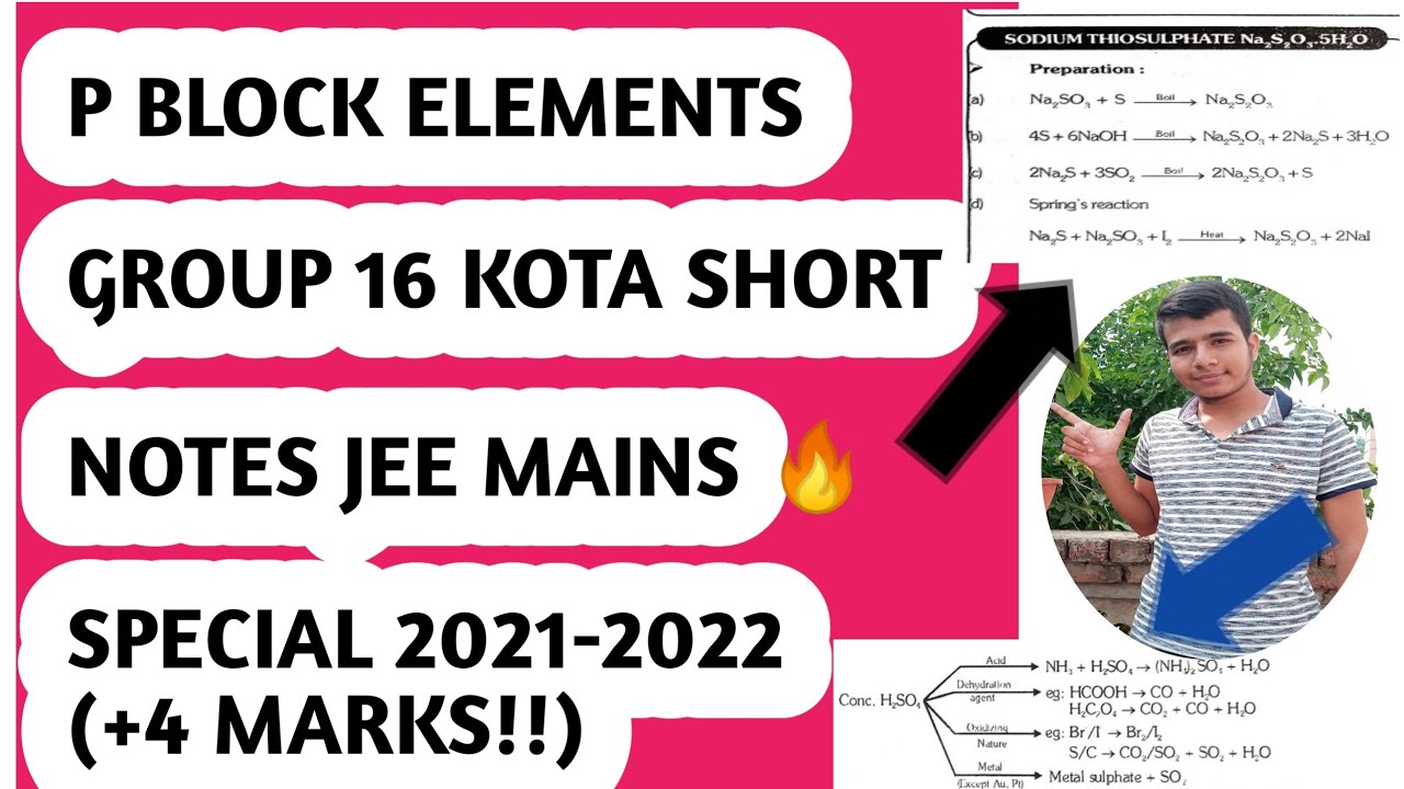 P Block Best 🔥Kota REVISION short notes l jee mains 2021-2022 special l Inorganic l #youtube shorts#