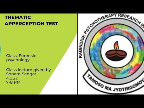 Thematic Apperception Test (#TAT)in Forensic psychology Psychology #RPRIT,description available
