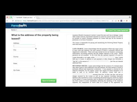 Lease Agreement: Create Your Lease/Rental Agreement Online with FormSwift