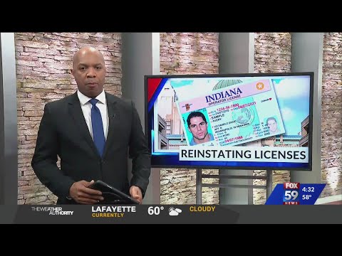 Reinstating licenses in Indiana