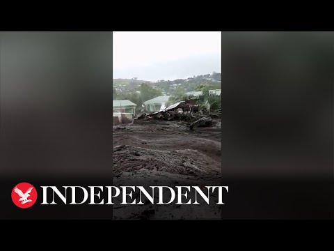 Cyclone Freddy: Fast flowing mudflow tears through Malawi village during storm