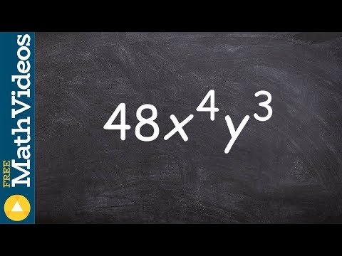 Creating a factor tree to obtain the prime factorization of a number, 48x^4 y^3