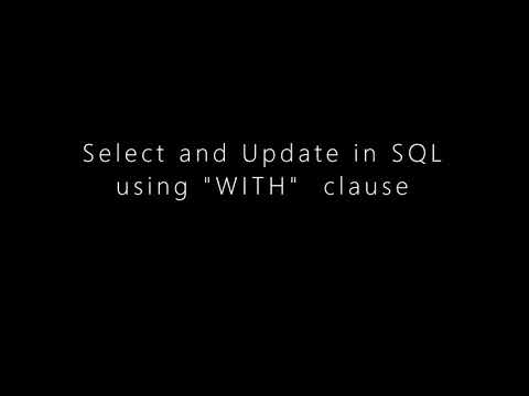 #SQL - Select and update query using With Clause #postgres #sql #mysql #oracle #database