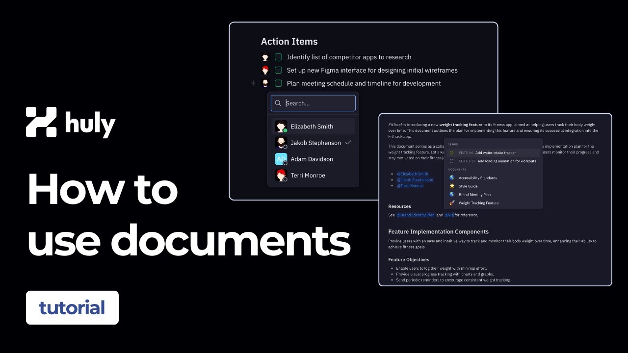 How to use documents in Huly | Huly Tutorials