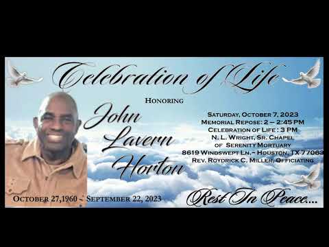 Celebration of Life Services Honoring Mr. John L. Horton