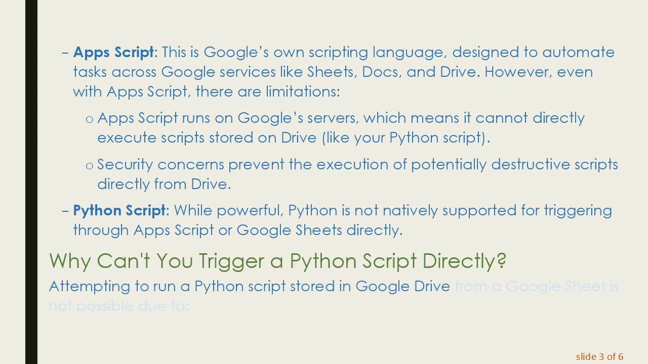 How to Trigger a Python Script from Google Sheets