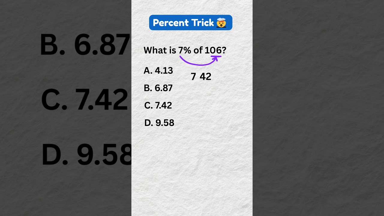 How To Calculate Percents In 3 Seconds