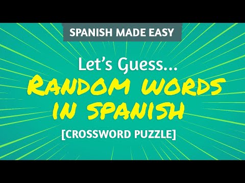 Random Spanish Words | Crossword Puzzle