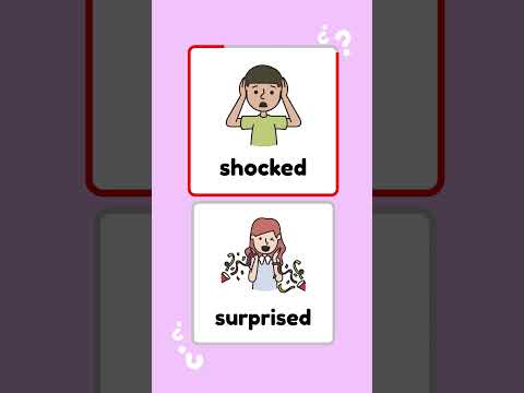 Shocked Vs. Surprised #shorts #vocabulary #learnenglish #english #adjectives