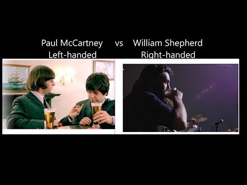 Paul McCartney died in 1966. Paul McCartney left-handed vs William Shepherd right-handed