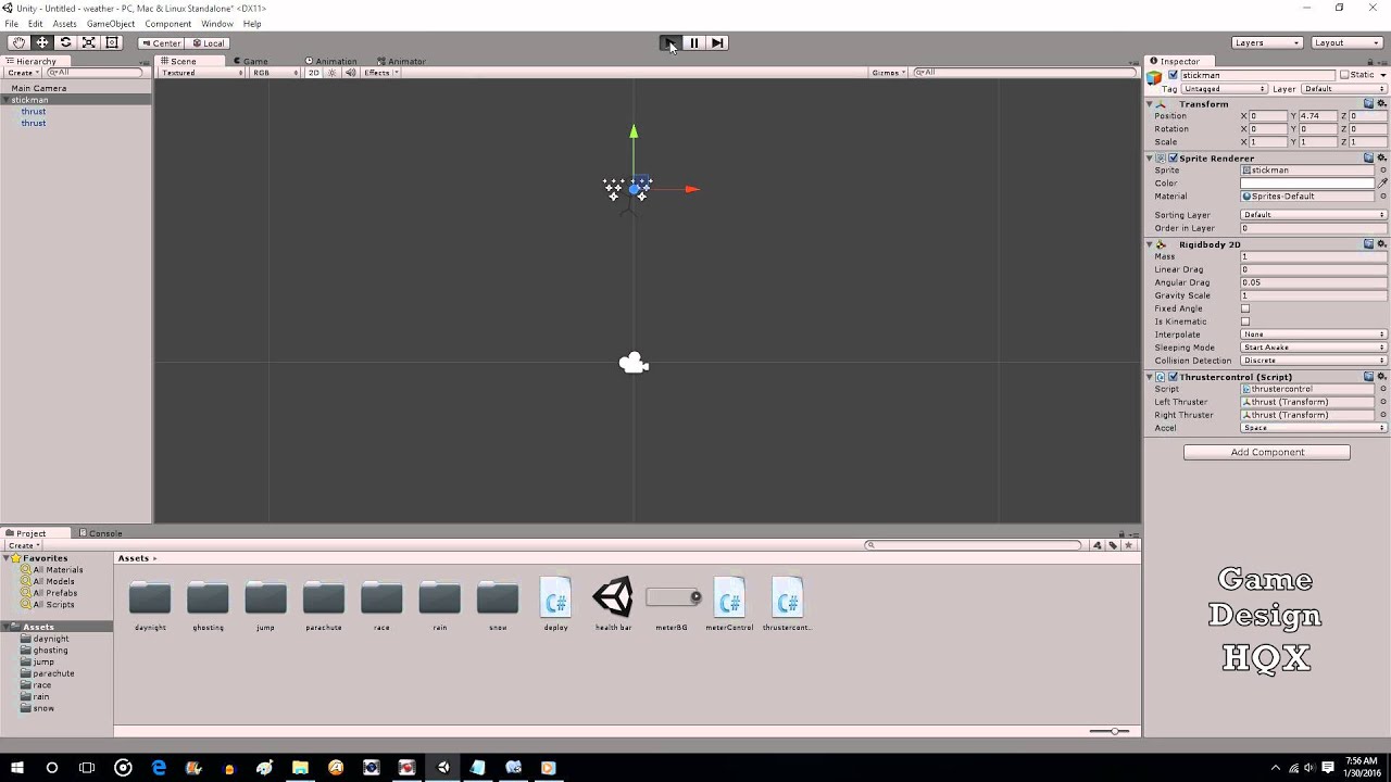 Unity C# - Changing Gravity Scale - Thrusters Demo