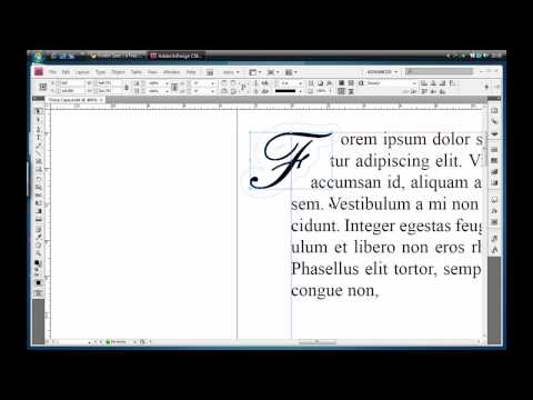 Drop Caps Indesign CS3, CS4, CS5 & CS6 Tutorial (HD) CC