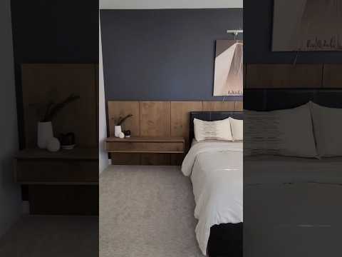 One of our favorite builds: DIY headboard with floating nightstands #woodworkingplans #diy
