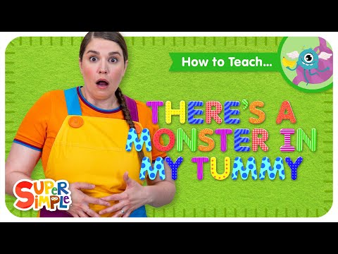 How to Teach There's A Monster In My Tummy | Food Vocabulary Song for Kids!