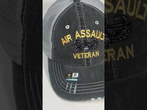 Air Assault Veteran Embroidered Low Profile Special Cotton Mesh Cap