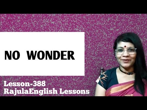 NO WONDER English Phrase How to use English Grammar Lessons Lesson-388 Rajula English Lessons