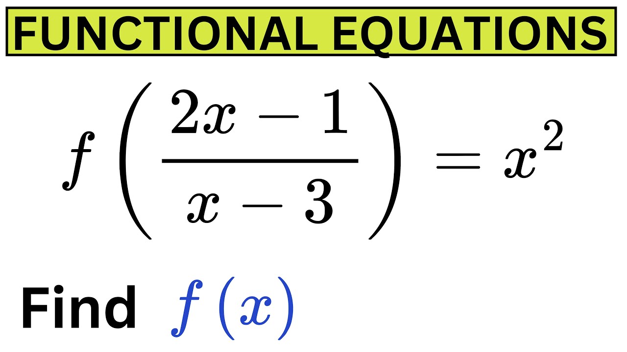 How to Solve a Functional Equation