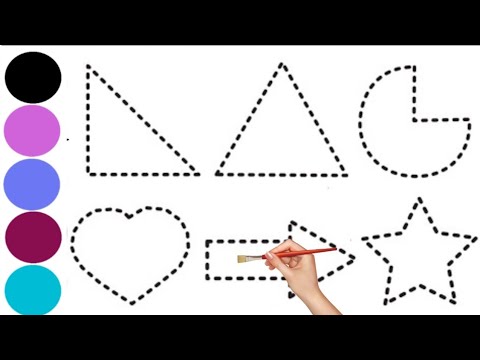 Shapes drawing for kids, learn 2d shapes, colors for toddlers | preschool learning -20