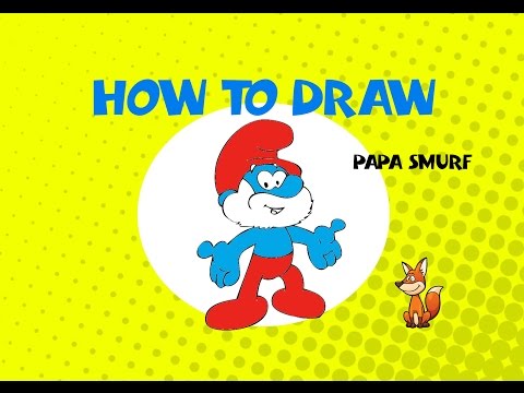 How to draw Papa Smurf – STEP BY STEP GUIDE – DRAWING TUTORIAL GUIDE ...
